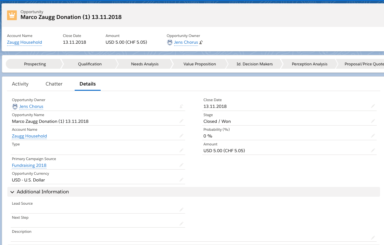 One-Off Donations with Salesforce – Knowledge Base | RaiseNow