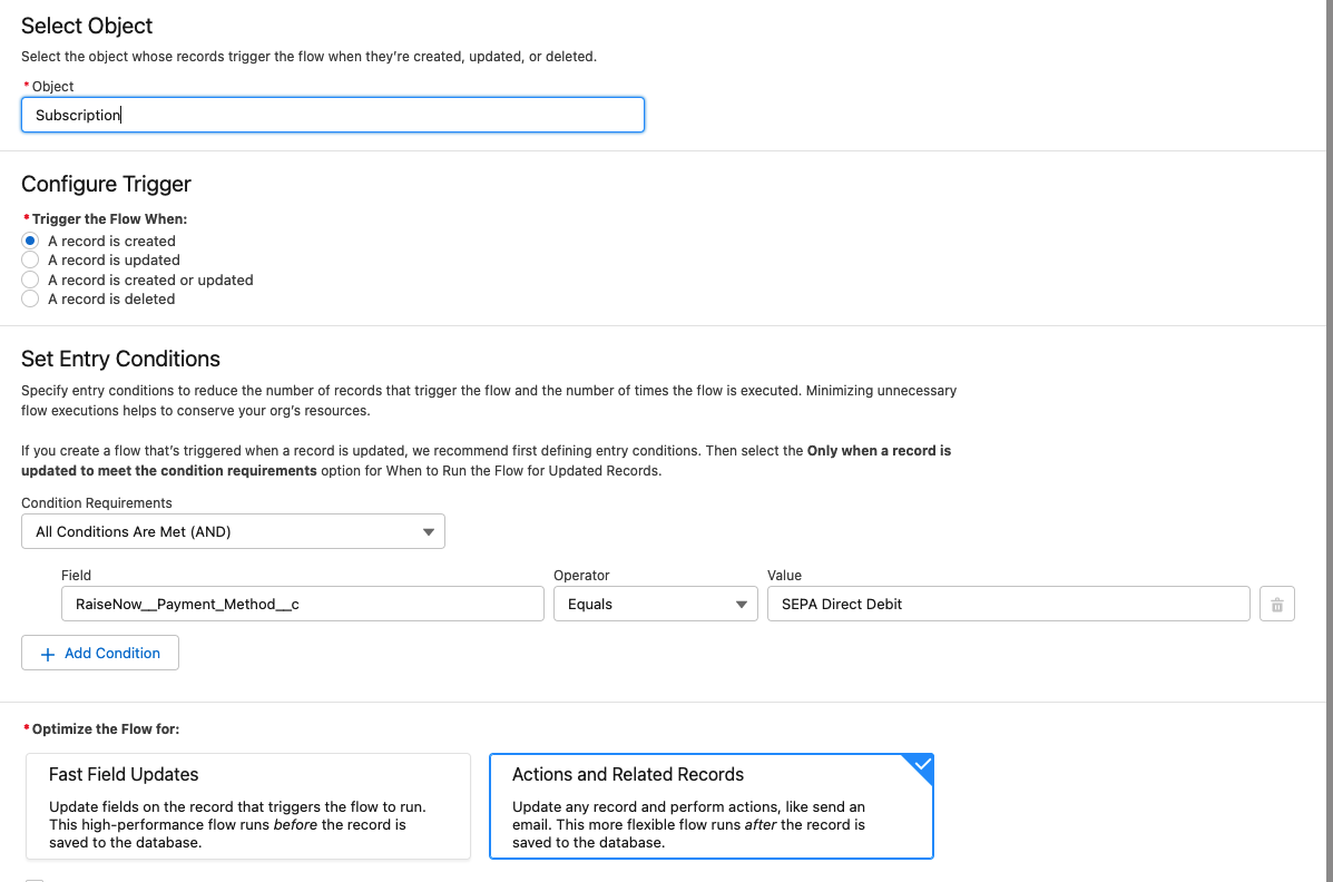 Use Salesforce Flow to send a SEPA direct debit pre-notification for ...