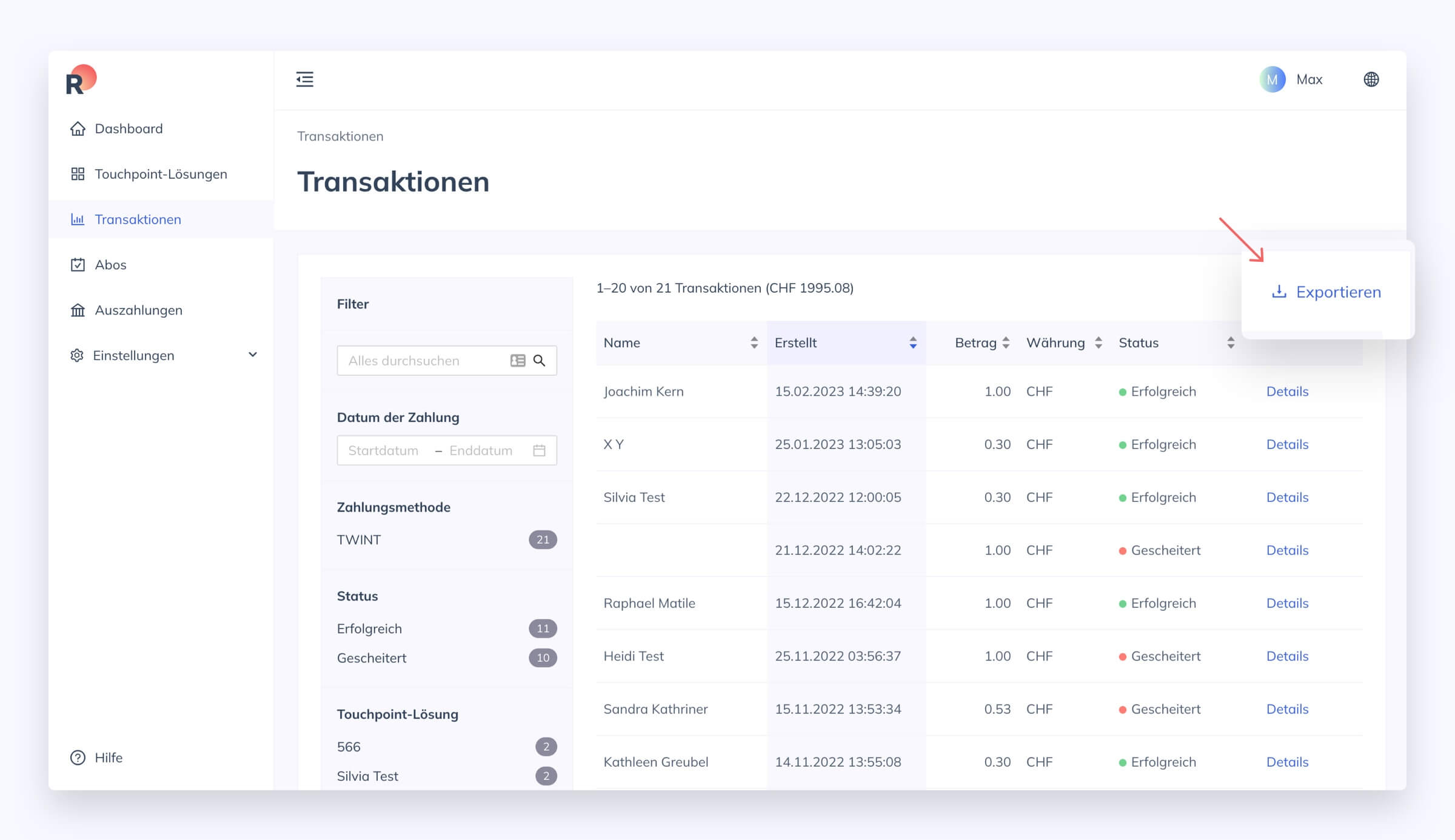 Schnittstelle RaiseNow Hub / Webling – Knowledge Base | RaiseNow